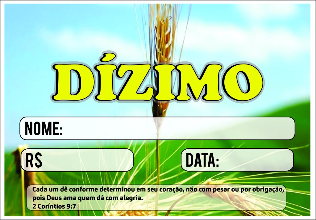 Envelope Dízimo 114X162 Personalizado | Primo Bands